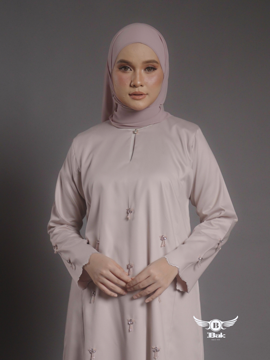 BAJU KURUNG CLASSIC BEADS (ALMOND BISQUE) – Bak Tailor